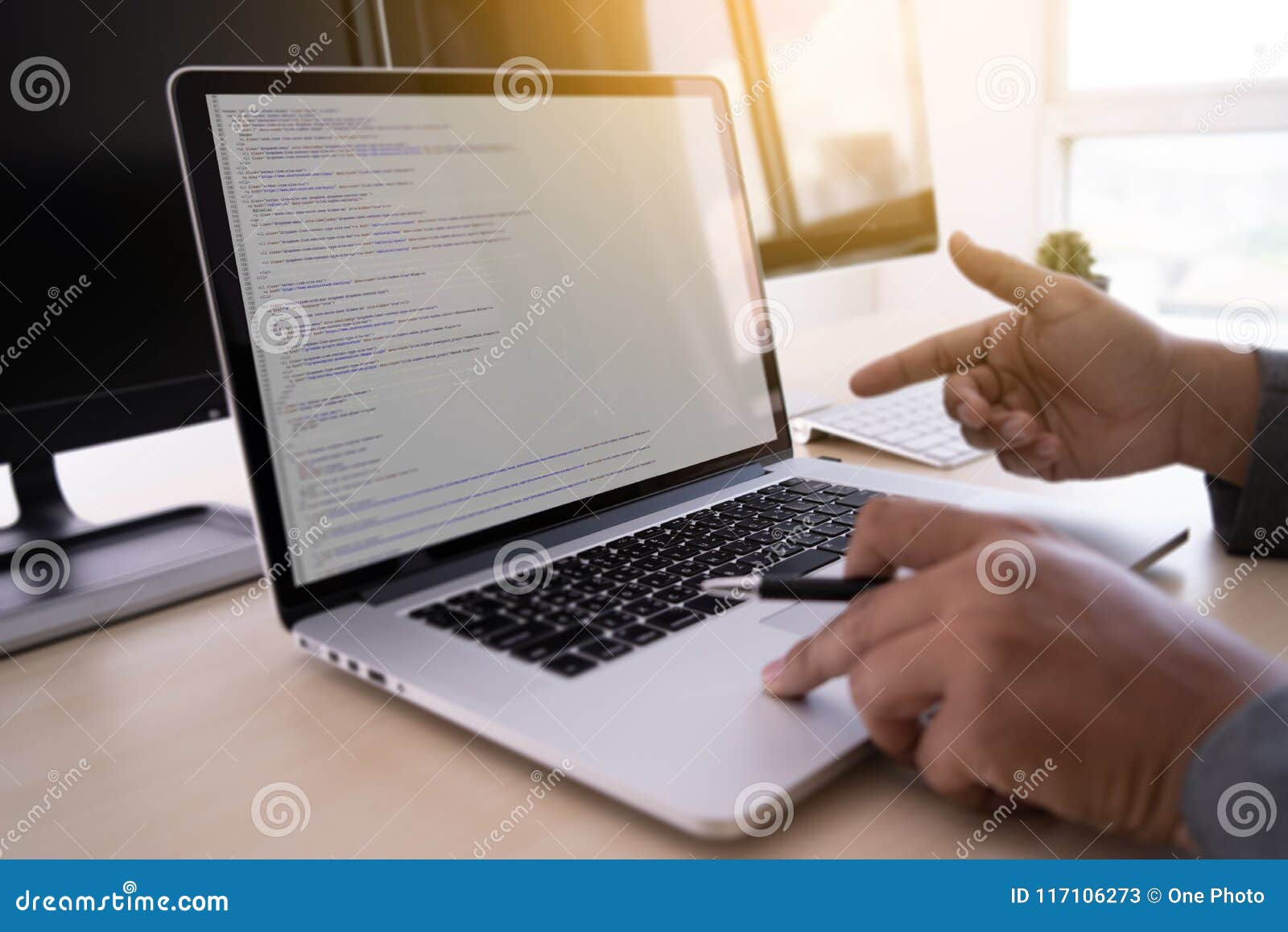 Programmer Working Developing Programming Technologies Web Design ...