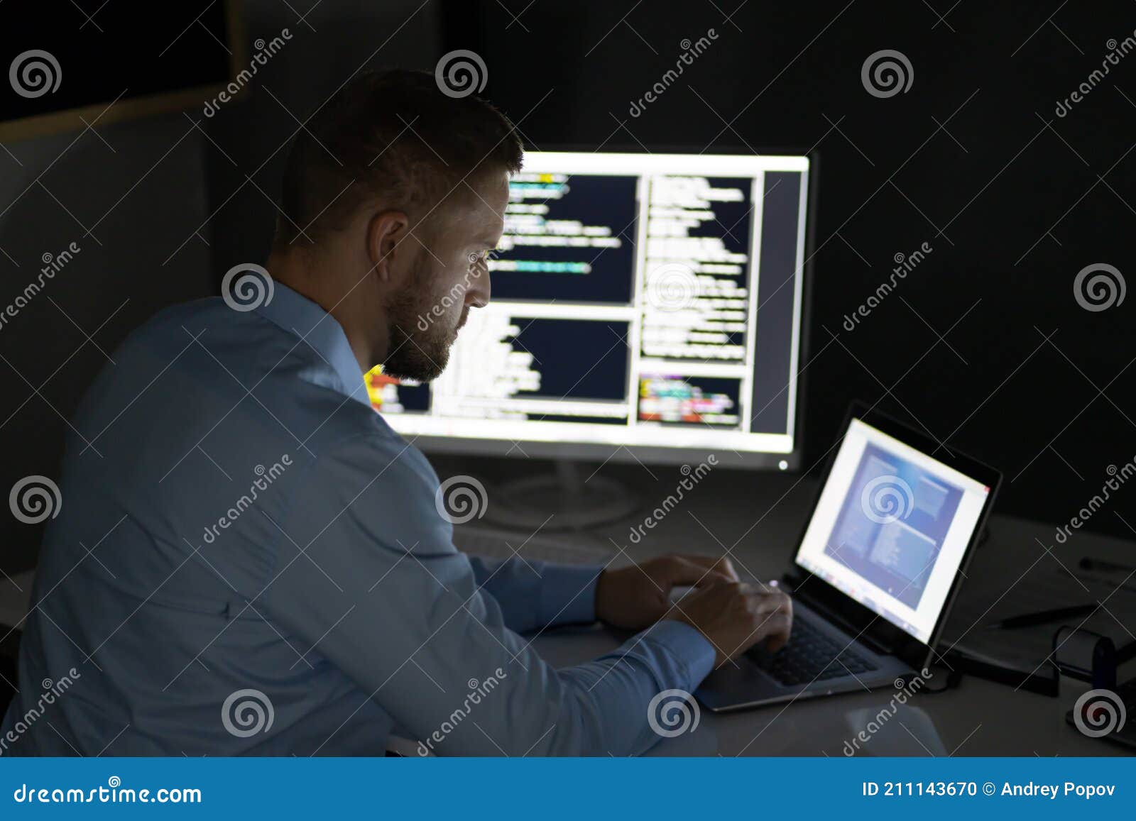 Programmer Working Late at Night Stock Photo - Image of dark, audit ... Programmer Working Late at Night Stock Photo - Image of dark, audit ...