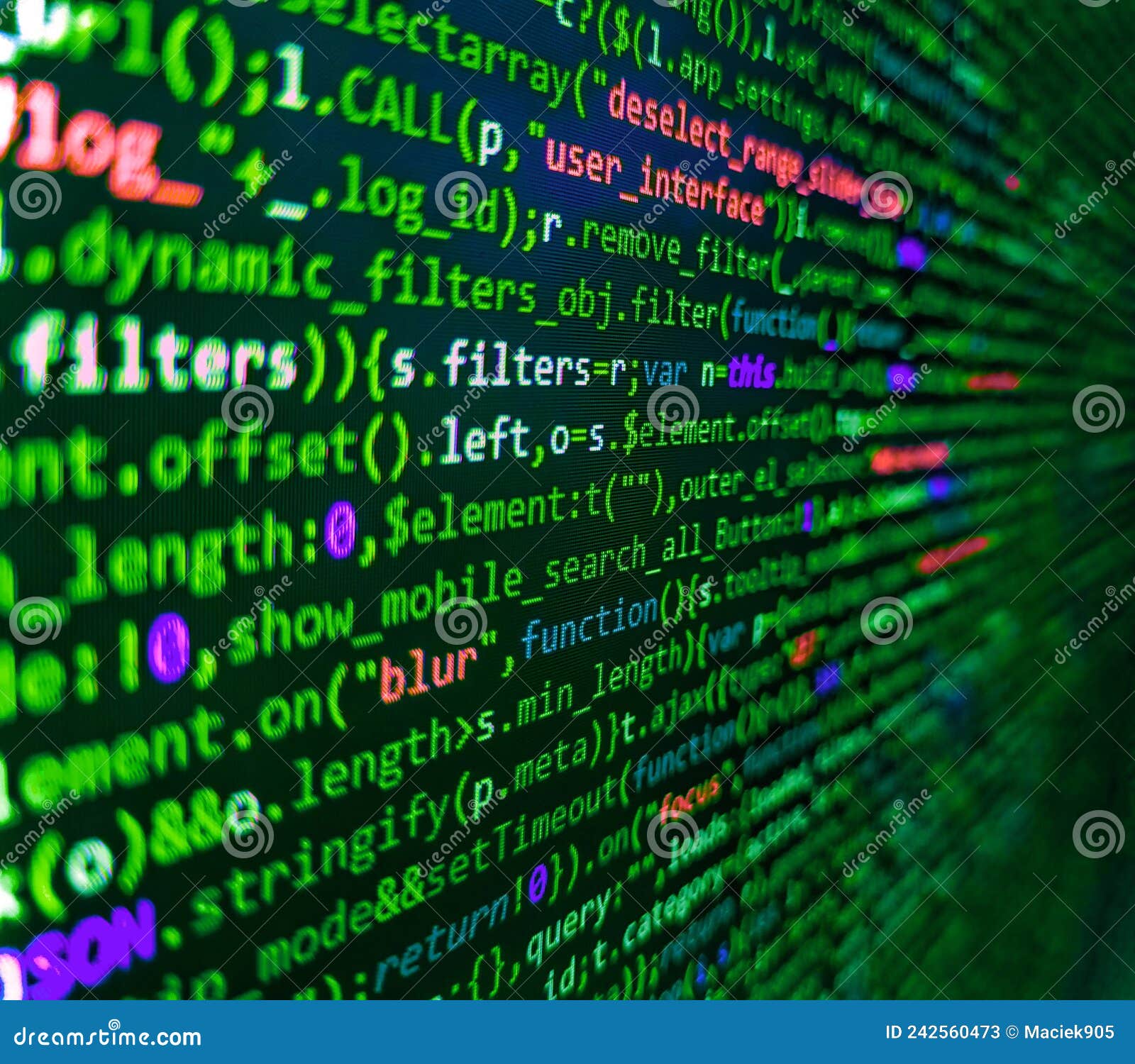 Programmer Working In A Software Develop Company Office Python Programming Developer Code Stock