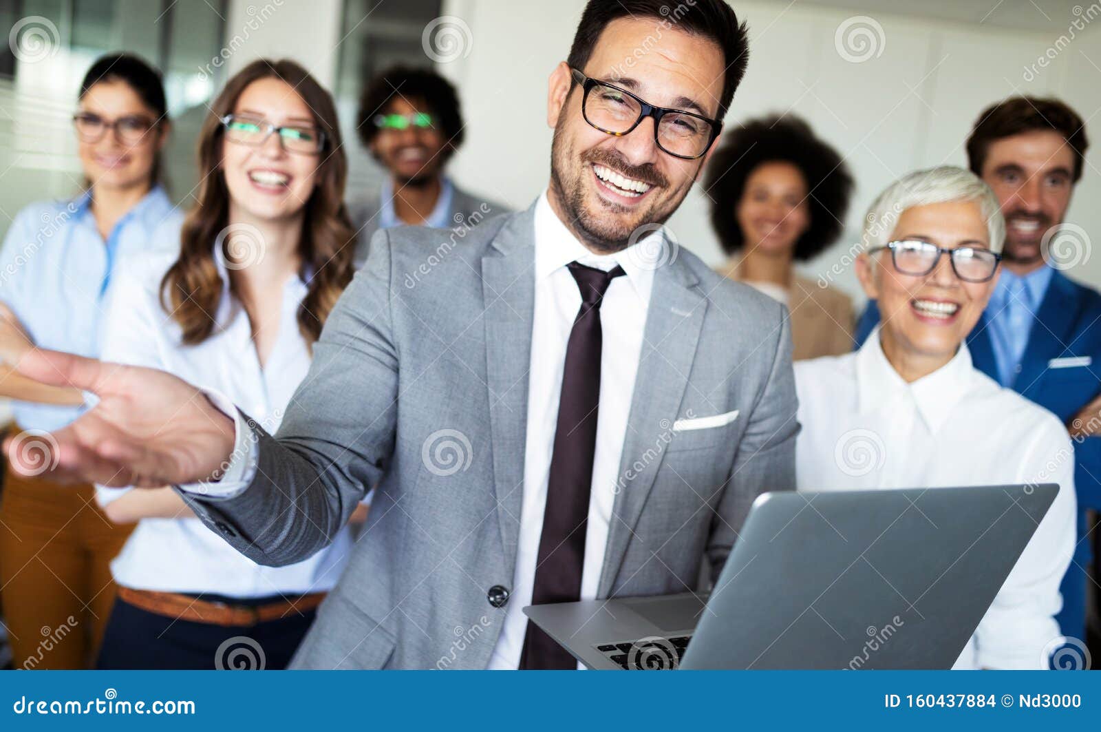 Programmer Working in a Software Developing Company Office. Staff ...