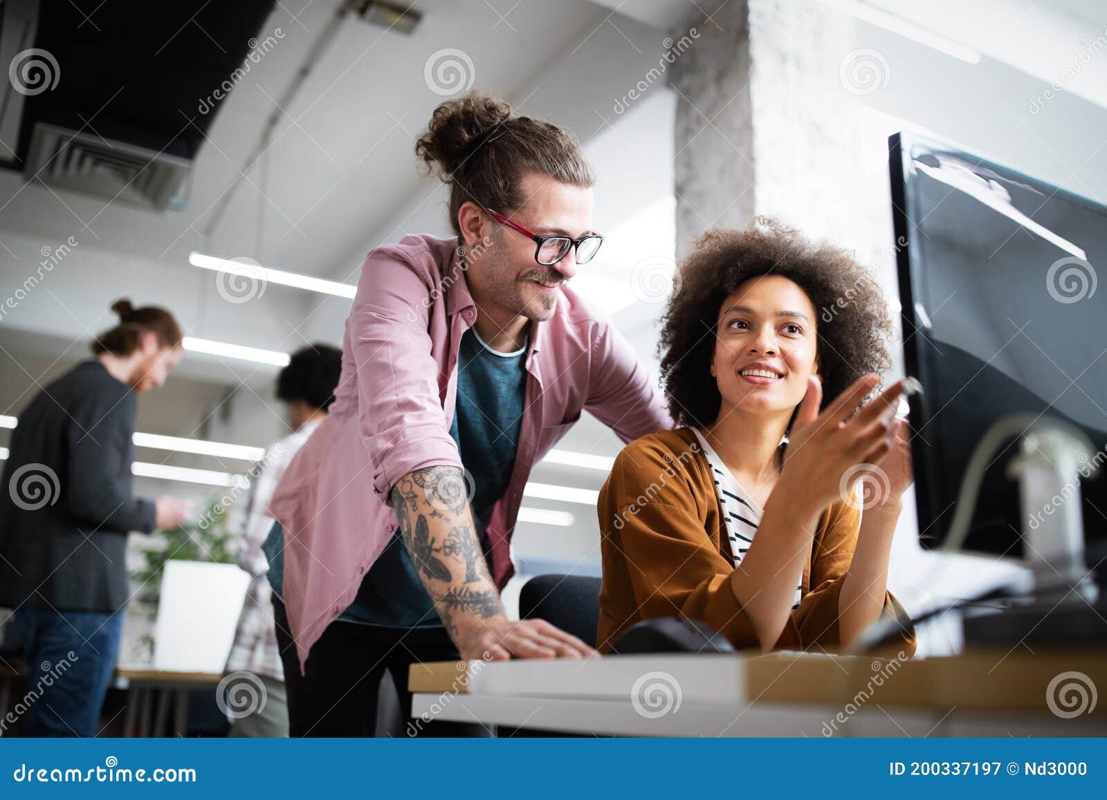 Programmer Working in a Software Developing Company Stock Image - Image ...