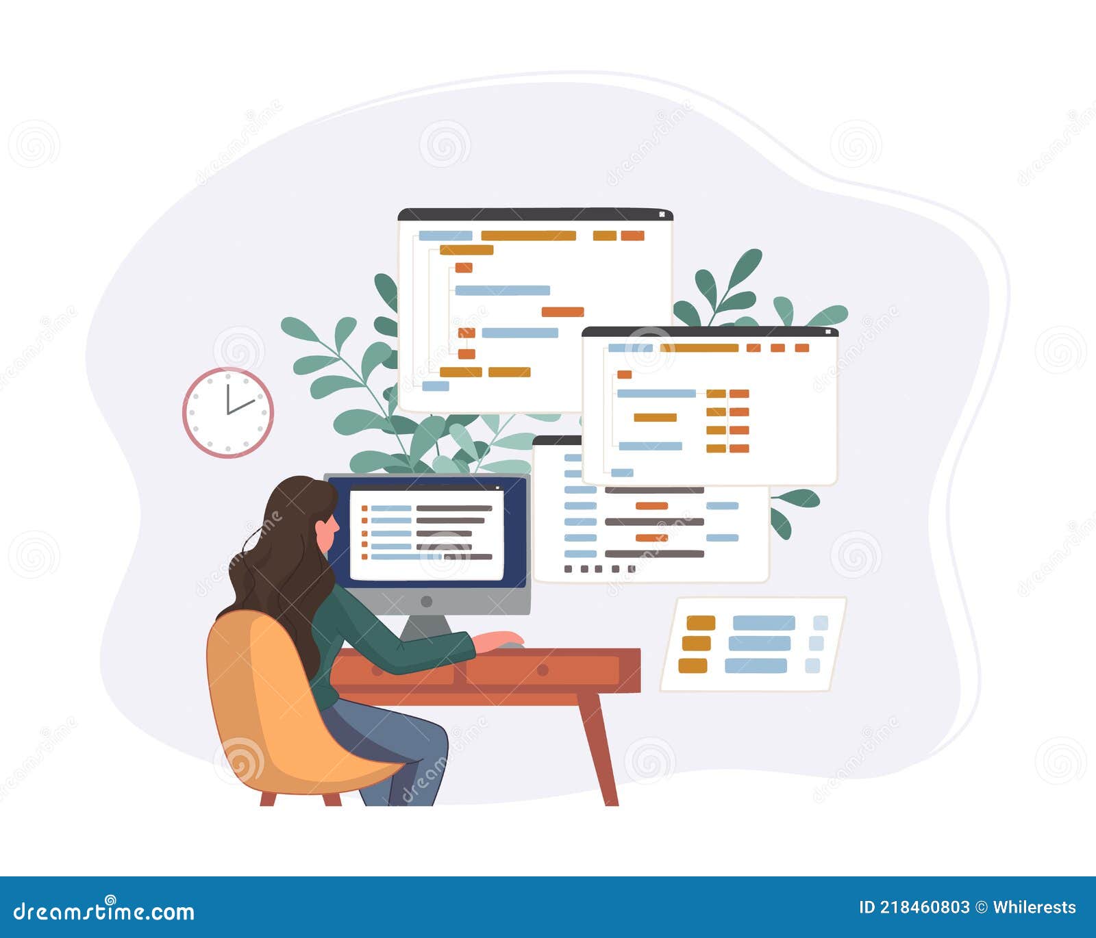 Java Script Code Text Computer Software Coding Vector Concept Coding Script Text On Screen 2781