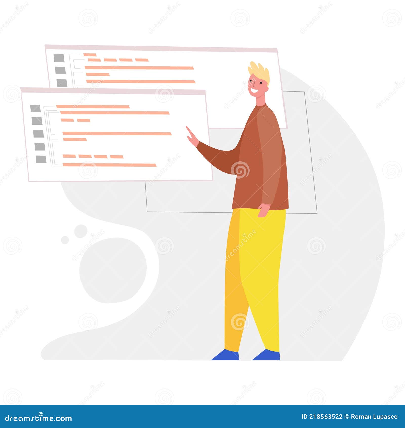 Programmer Working On Web Development On Computer Concept Of Script Coding And Programming In 4406