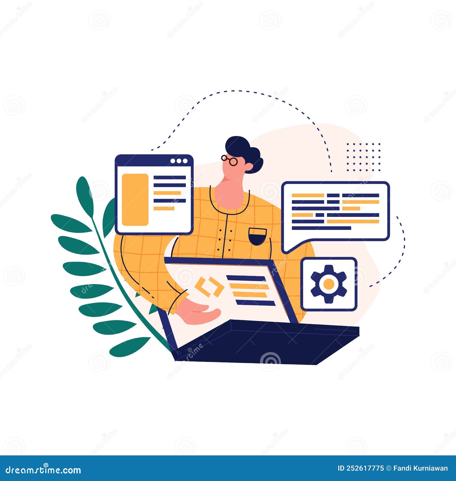 Programmer Working on Web Development. Software Engineering and Coding ...