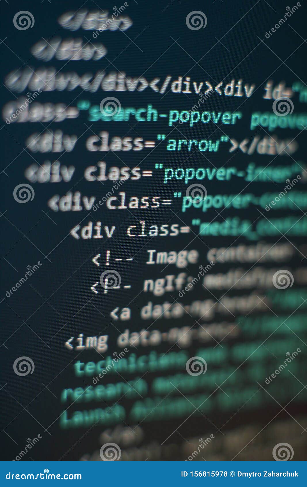 Programmer Workplace. Big Data Storage and Cloud Computing Representation. Programming Code ...