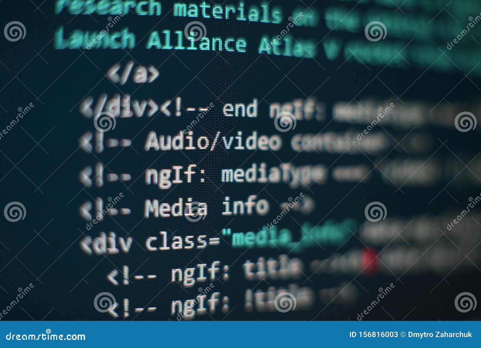 Programmer Workplace. Big Data Storage and Cloud Computing Representation. Programming Code ...