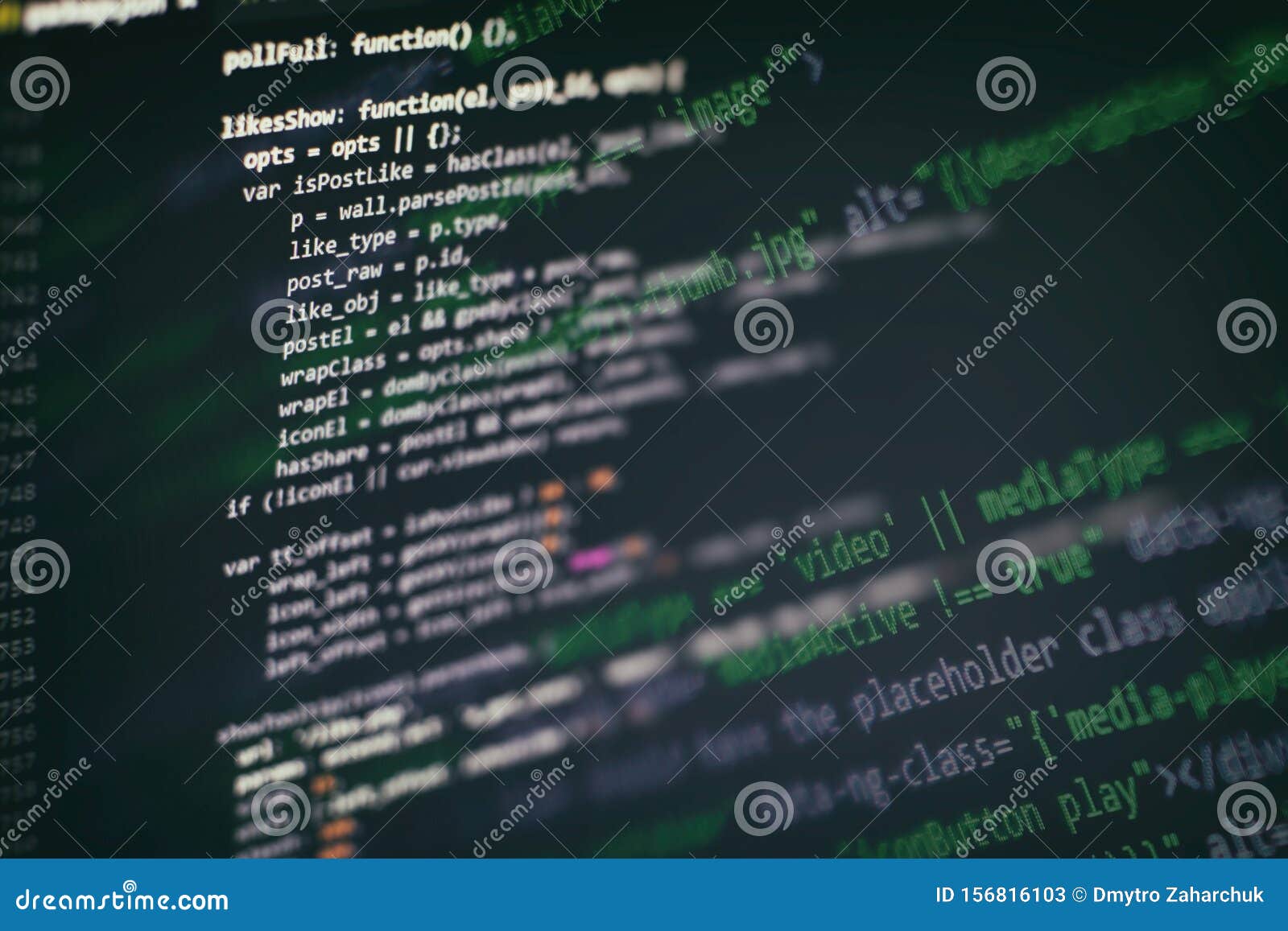Programmer Workplace. Big Data Storage and Cloud Computing Representation. Programming Code ...