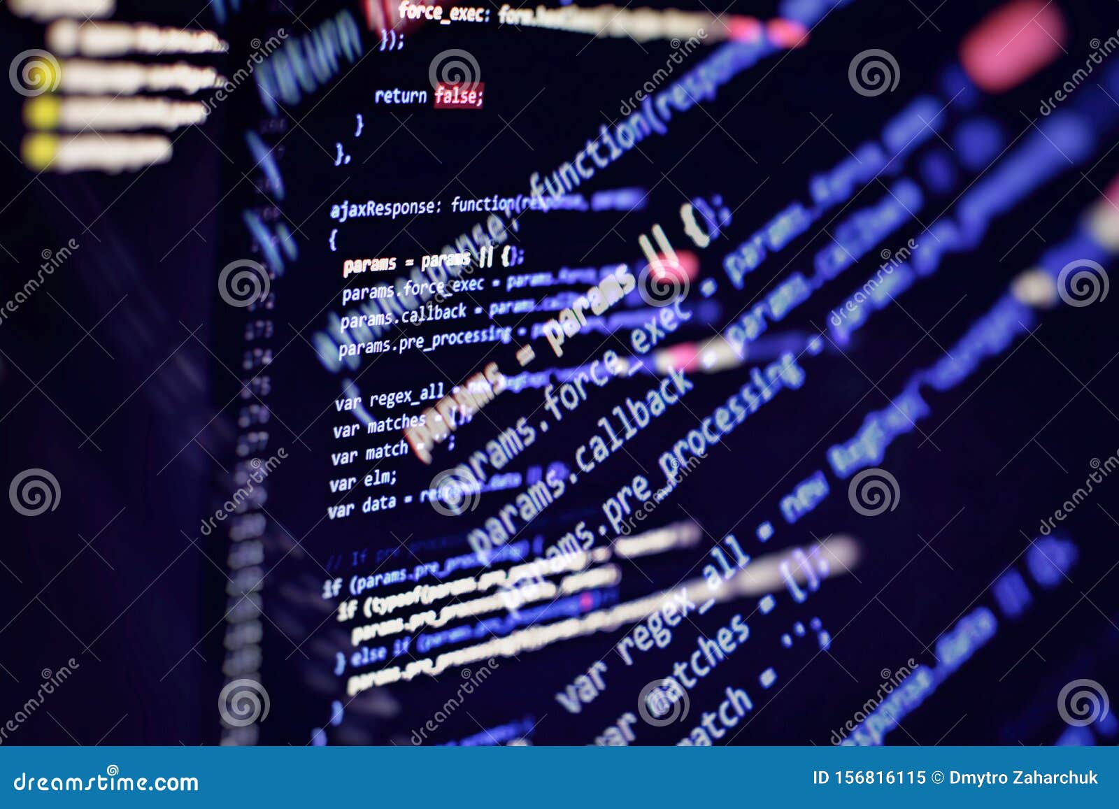 Programmer Workplace. Big Data Storage and Cloud Computing Representation. Programming Code ...