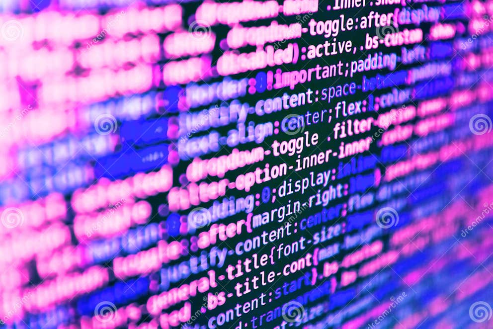 Programmer Workplace Computer Script Coding Source Code On Desktop Monitor Writing Programming 3911