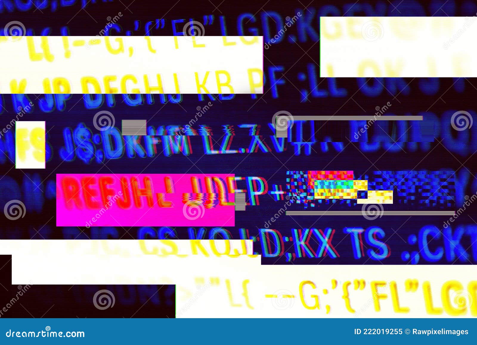 Programmeringskod Med Bakgrundsdesign För Glapp-effekt Stock ...