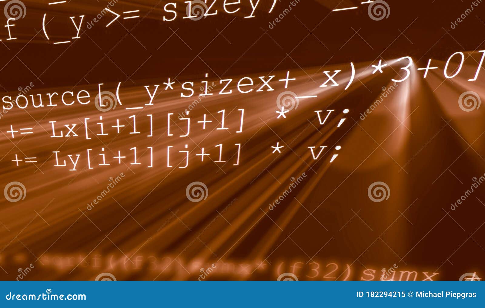 Programmers Code Abstract Screen Of A Software Developer Source Code Background With Light