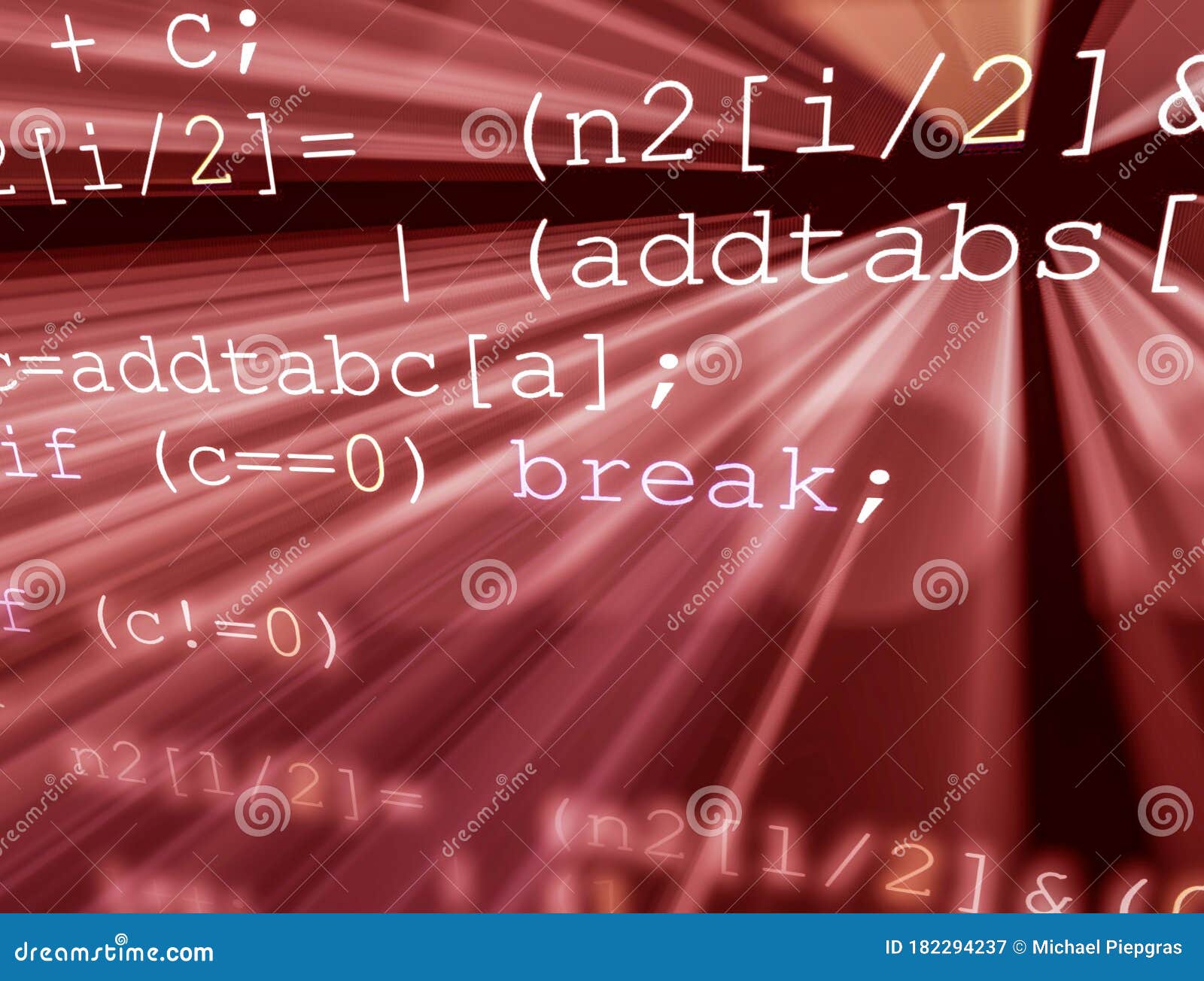Programmers Code Abstract Screen of a Software Developer. Source Code ...