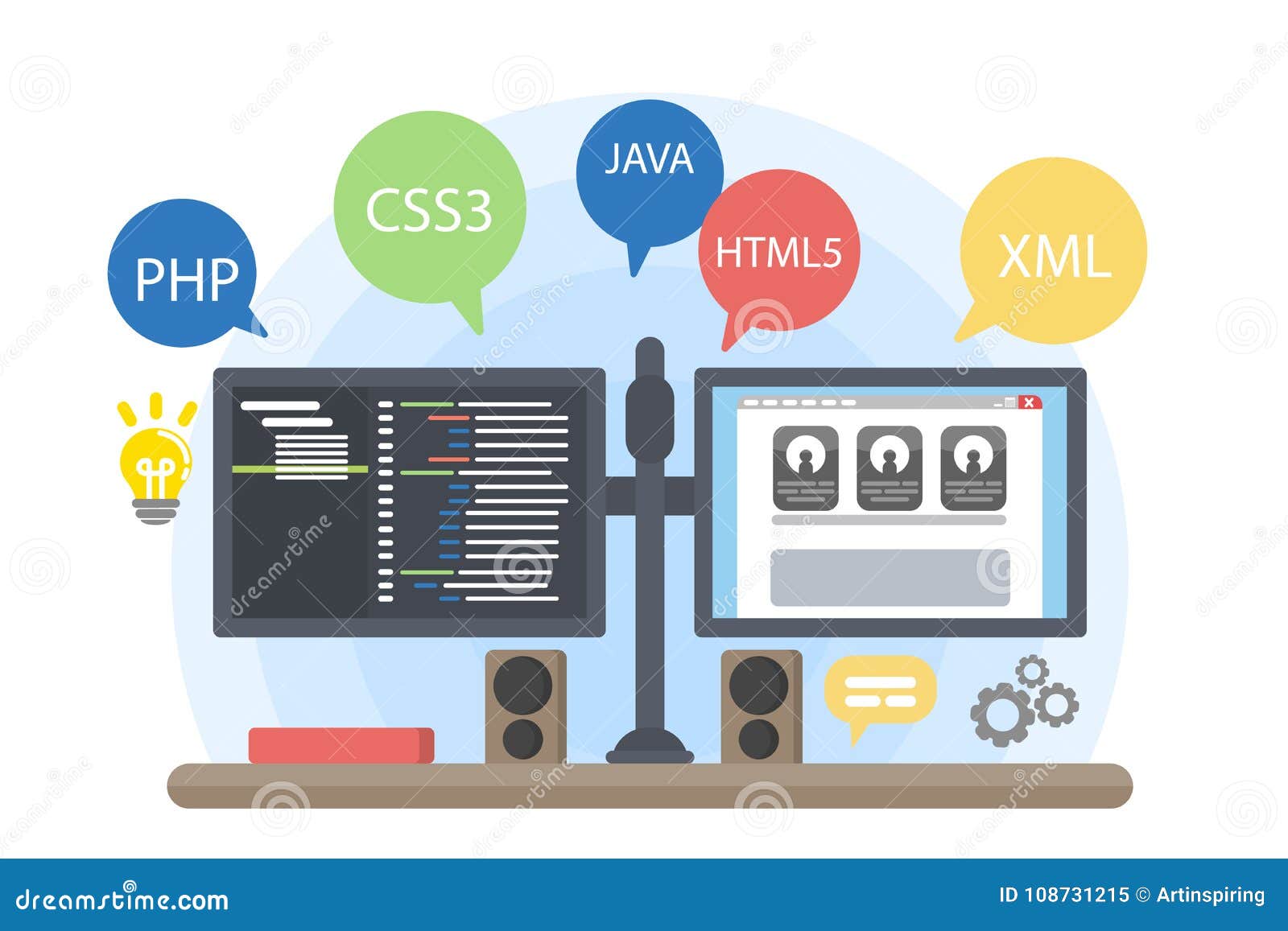 Programmers At Computer Using Low Code Platform On Computer Tiny People Low Code Development