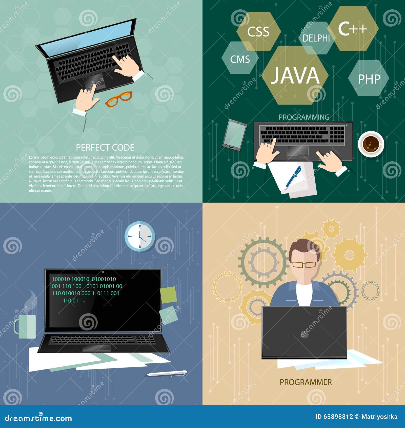 Programmers Concept Software Engineer Coding In The Computer Stock