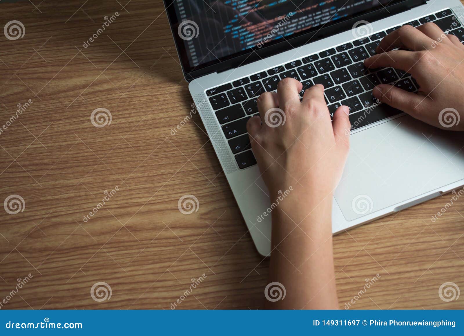 Programmers Create Some Systems in the Computer in a Dark or Low-light ...