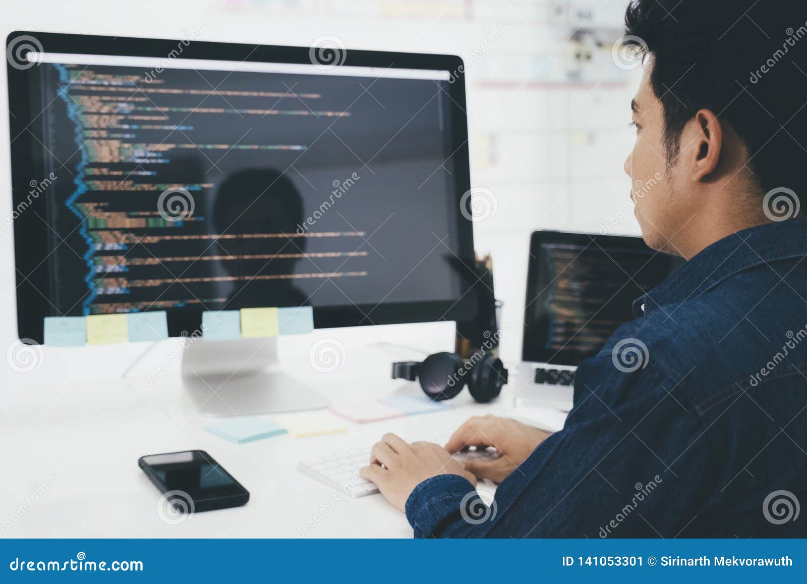 Programmers And Developer Teams Are Coding And Developing Software Stock Image Image Of
