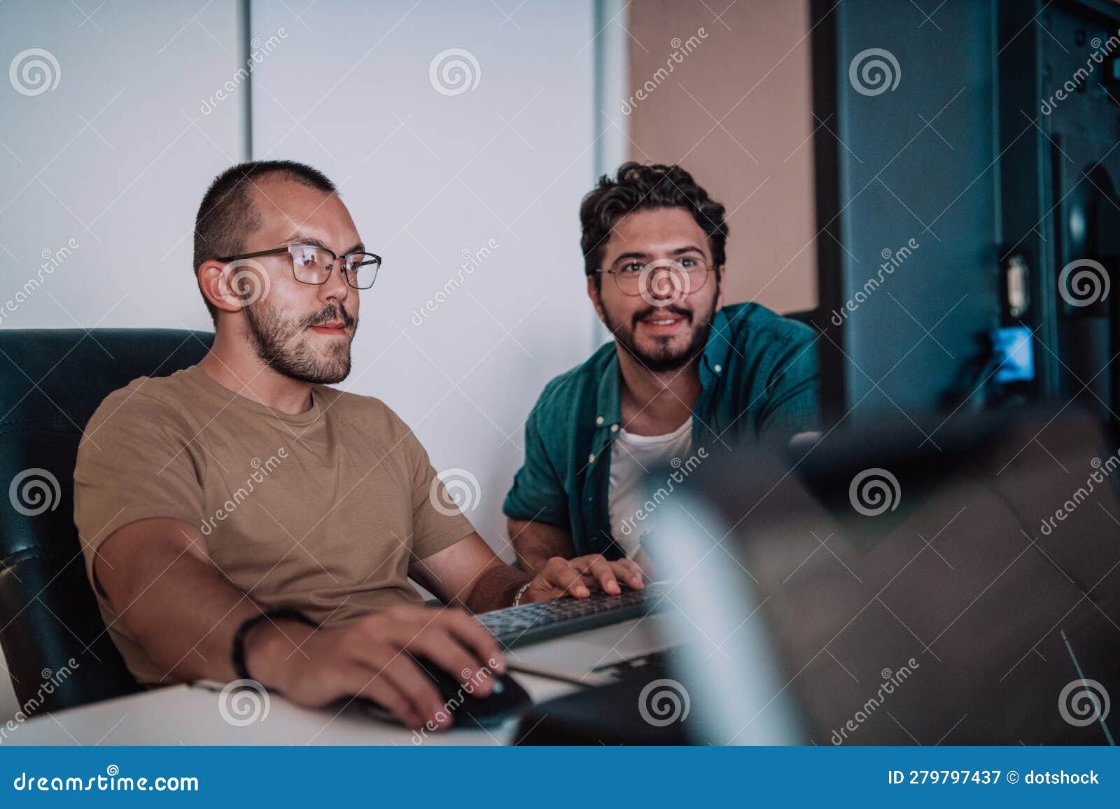Programmers Engrossed in Deep Collaboration, Diligently Working ... Programmers Engrossed in Deep Collaboration, Diligently Working ...