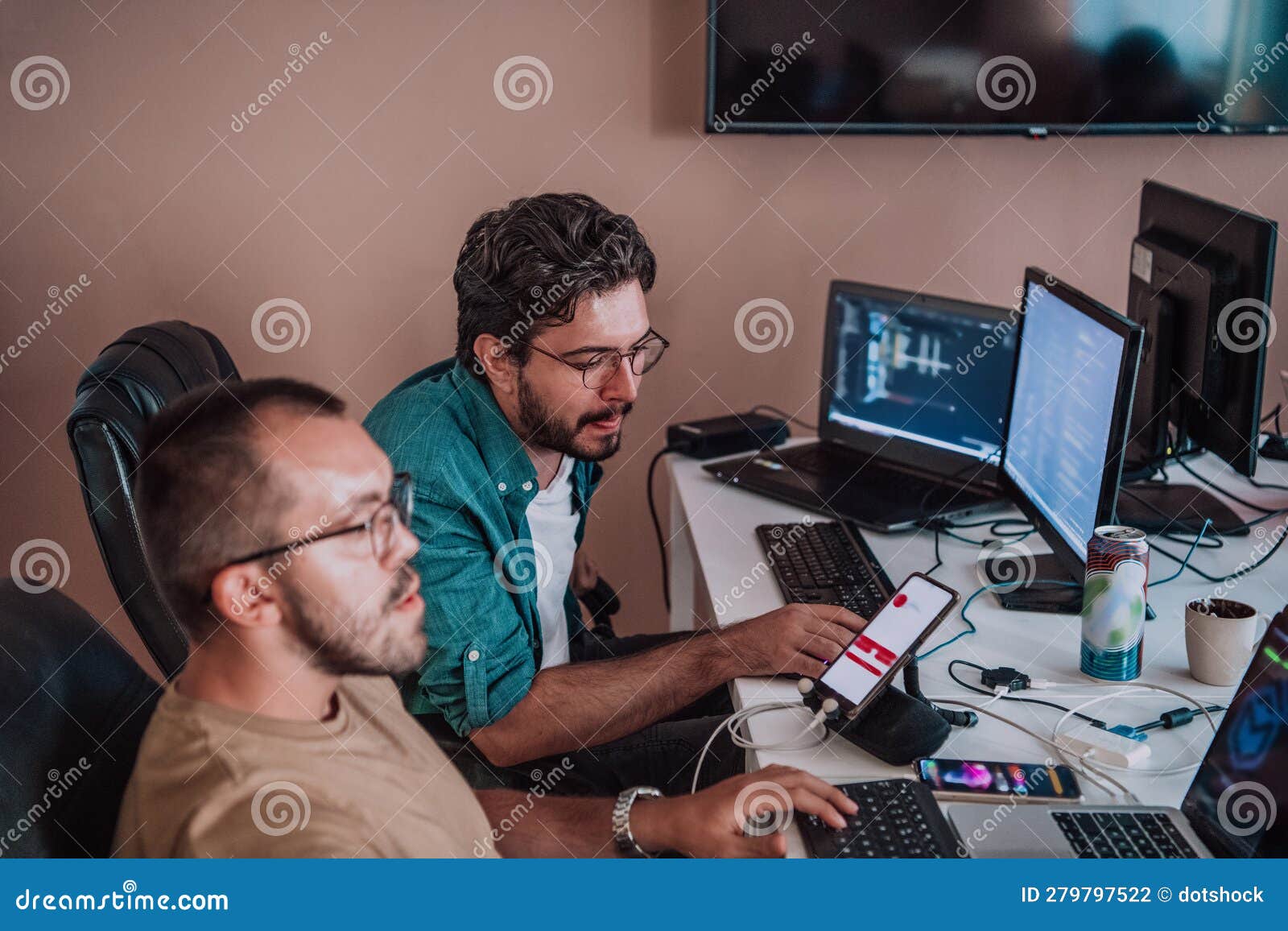 Programmers Engrossed in Deep Collaboration, Diligently Working ... Programmers Engrossed in Deep Collaboration, Diligently Working ...
