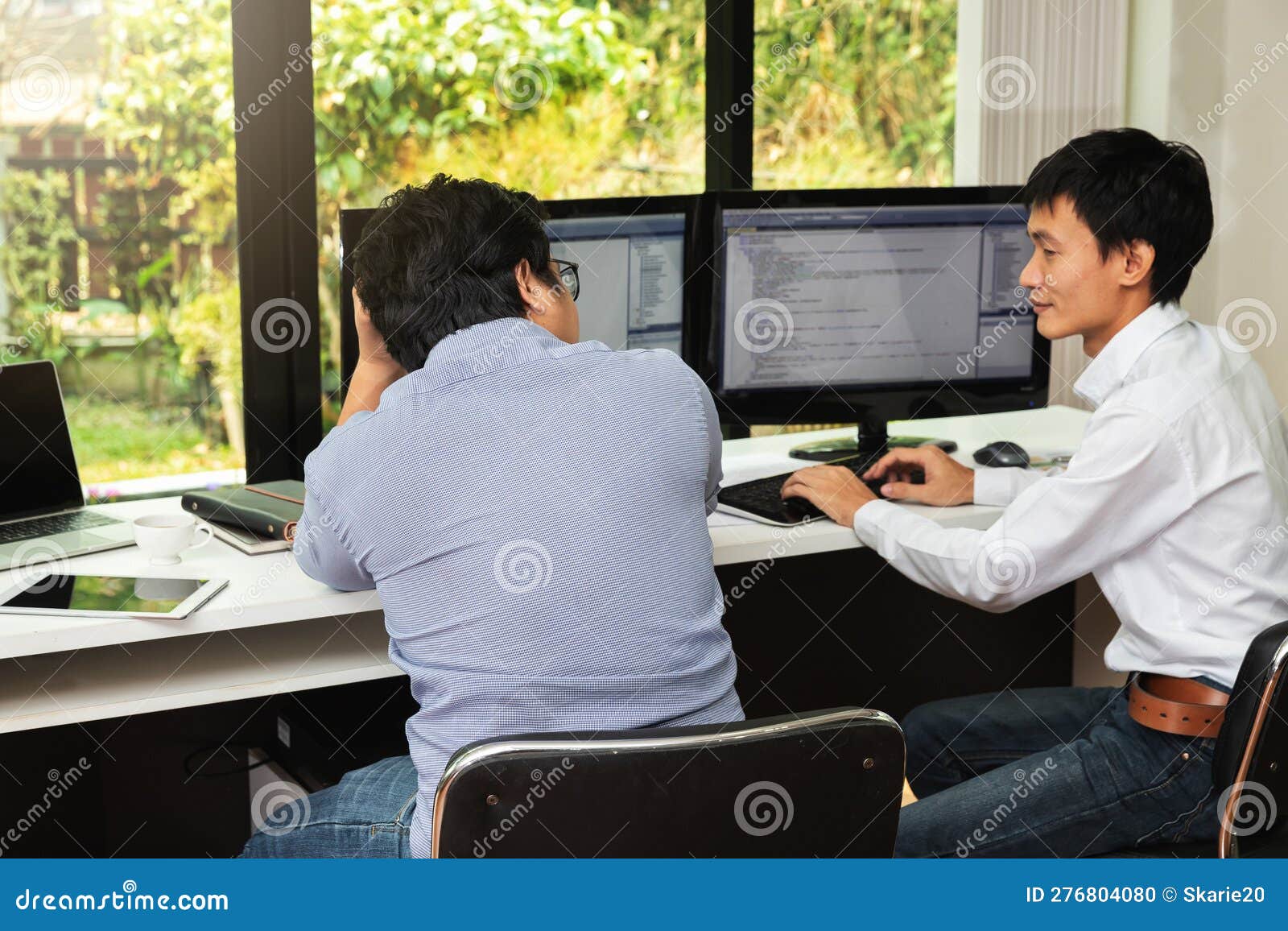 Programmers Team Working in a Software Developing. Stock Photo - Image ... Programmers Team Working in a Software Developing. Stock Photo - Image ...