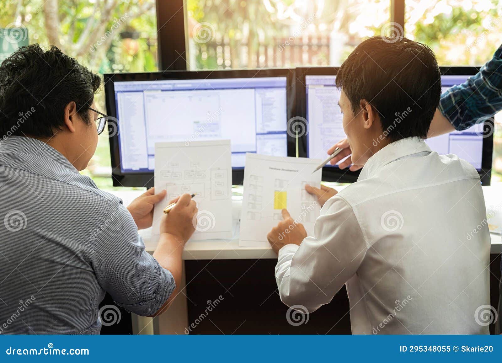 Programmers Team Working In A Software Developing Developing Programming And Coding