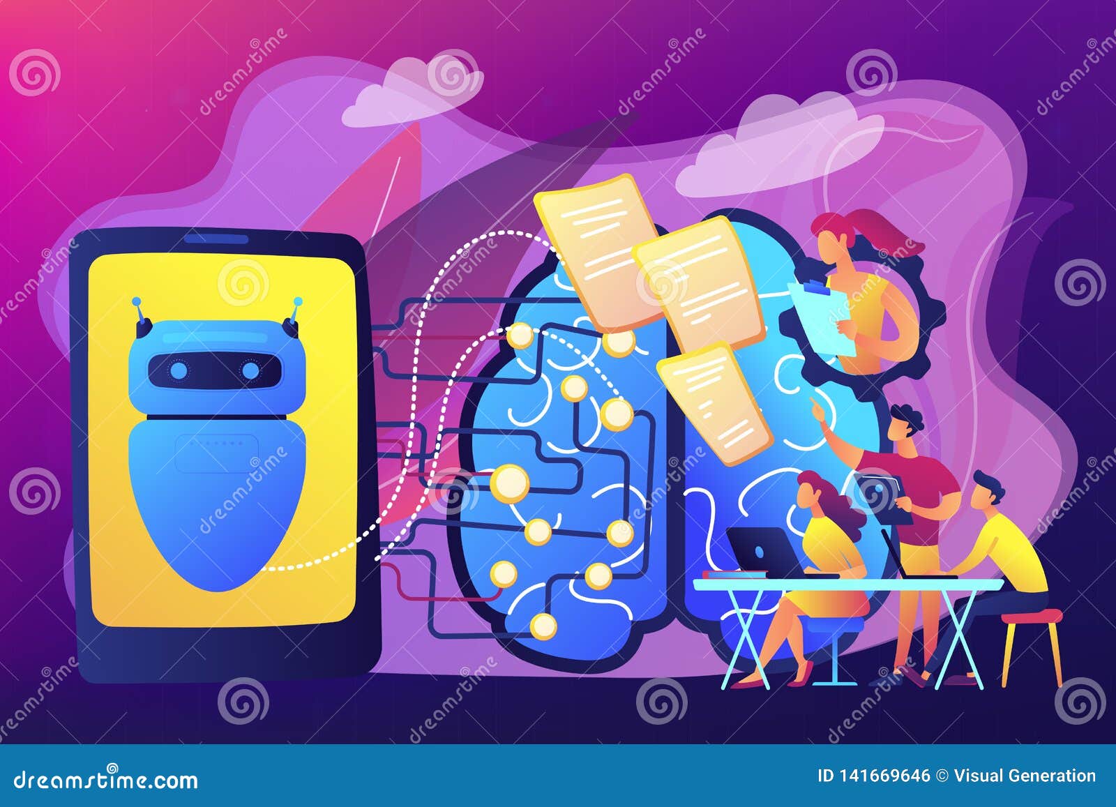 Chatbot Passing The Turing Testconcept Landing Page. Cartoon Vector ...