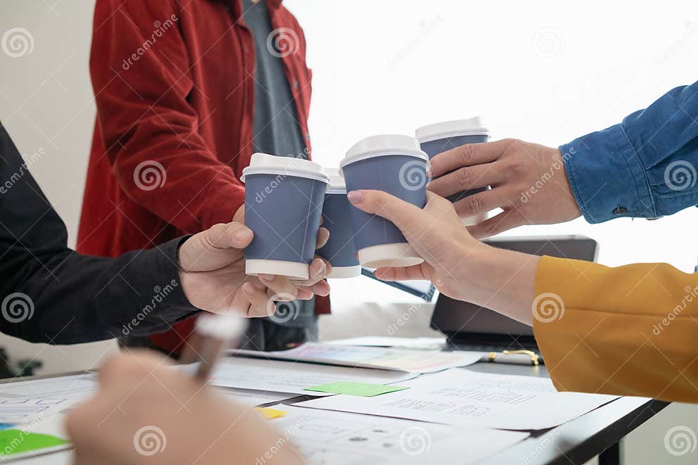 Programmers and UI Ux Designers Have Cup of Hot Coffee Together in ...