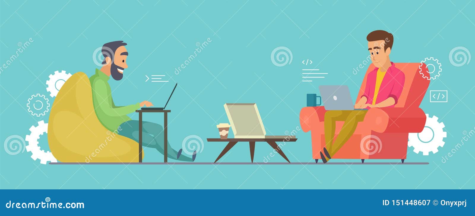 Web Developers And Coder Build Projects Programming Seo Web Coding Characters Young
