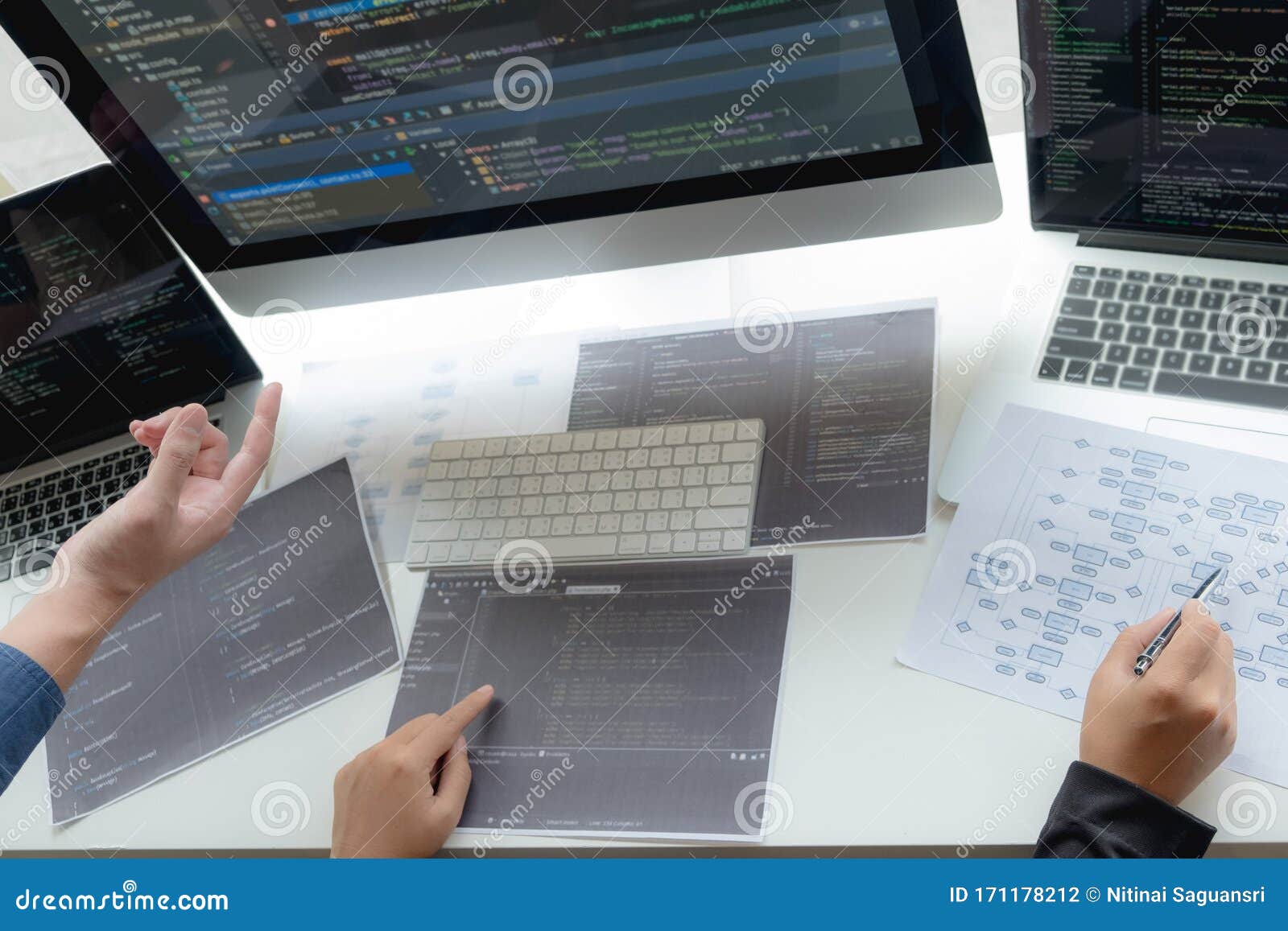 Programmers Work on the Development of Coding and Coding Technology on ...