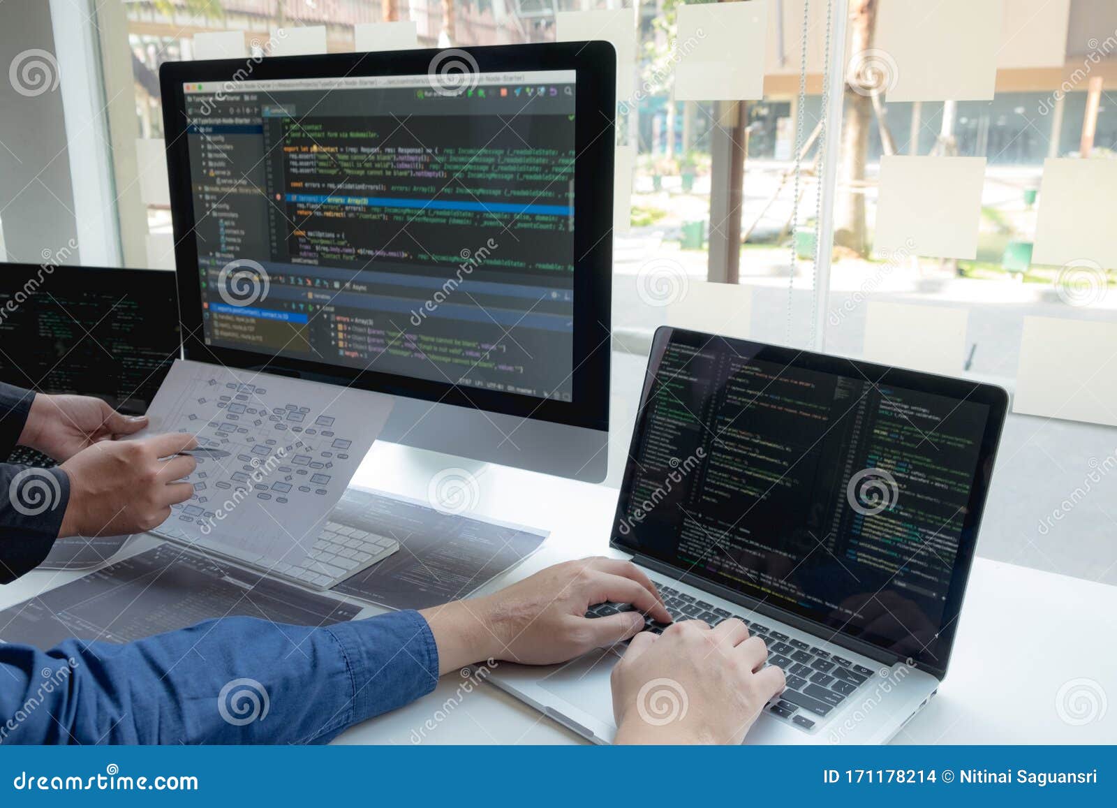 Programmers Work on the Development of Coding and Coding Technology on ...