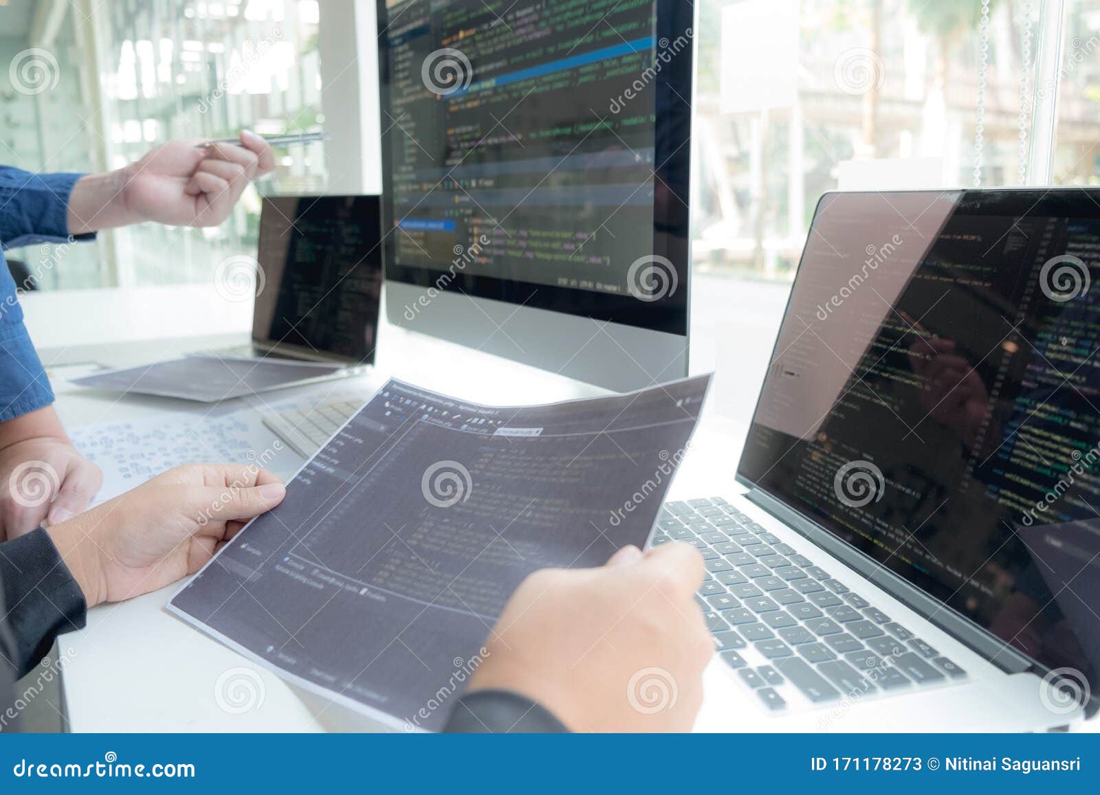 Programmers Work on the Development of Coding and Coding Technology on ...