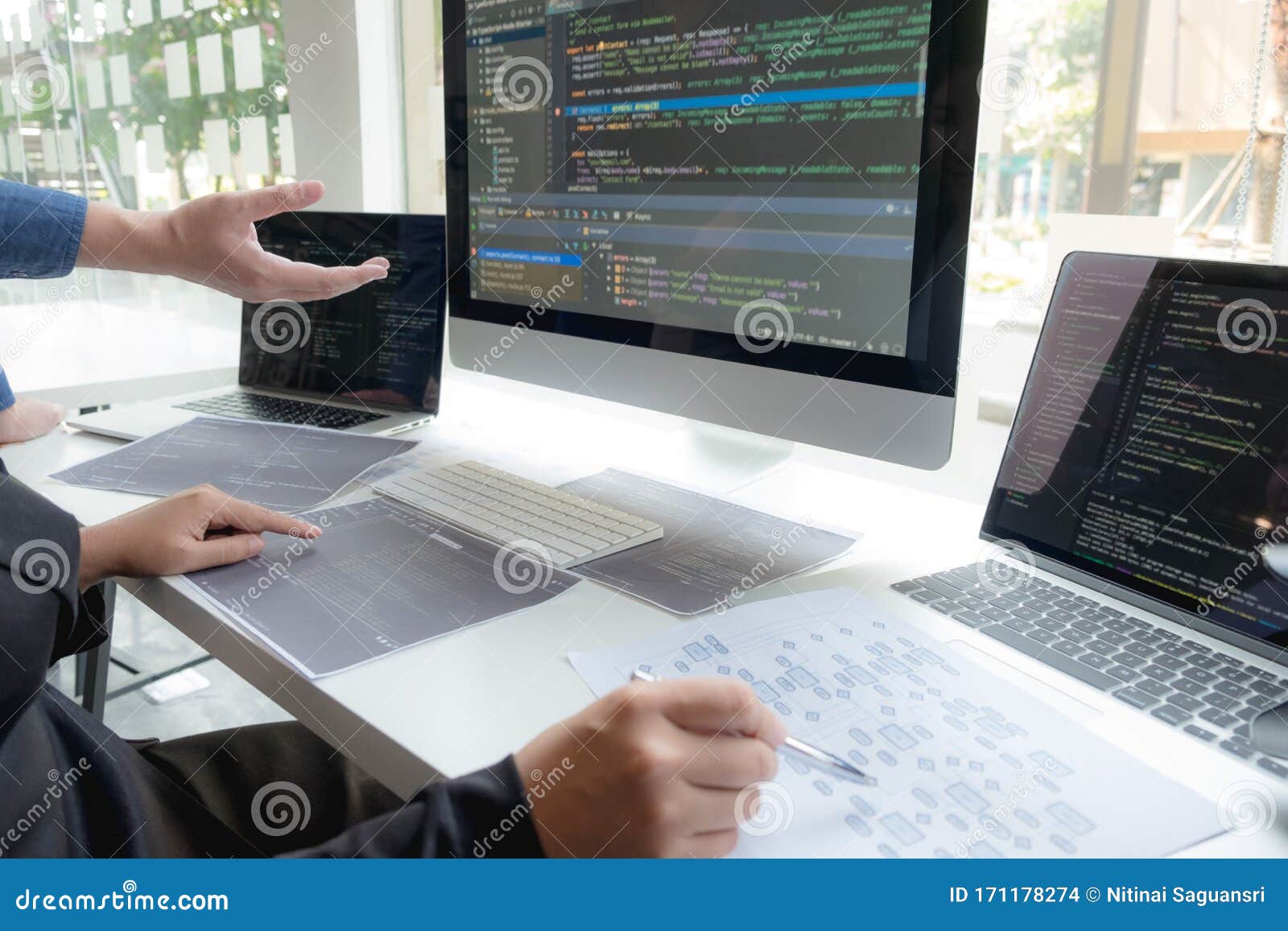 Programmers Work on the Development of Coding and Coding Technology on ...