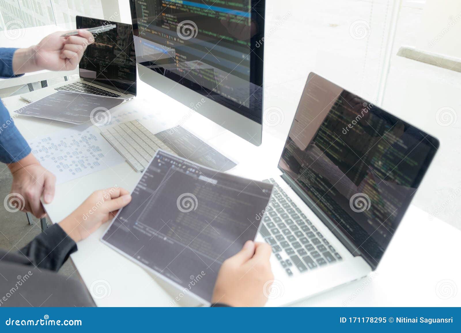 Programmers Work on the Development of Coding and Coding Technology on ...