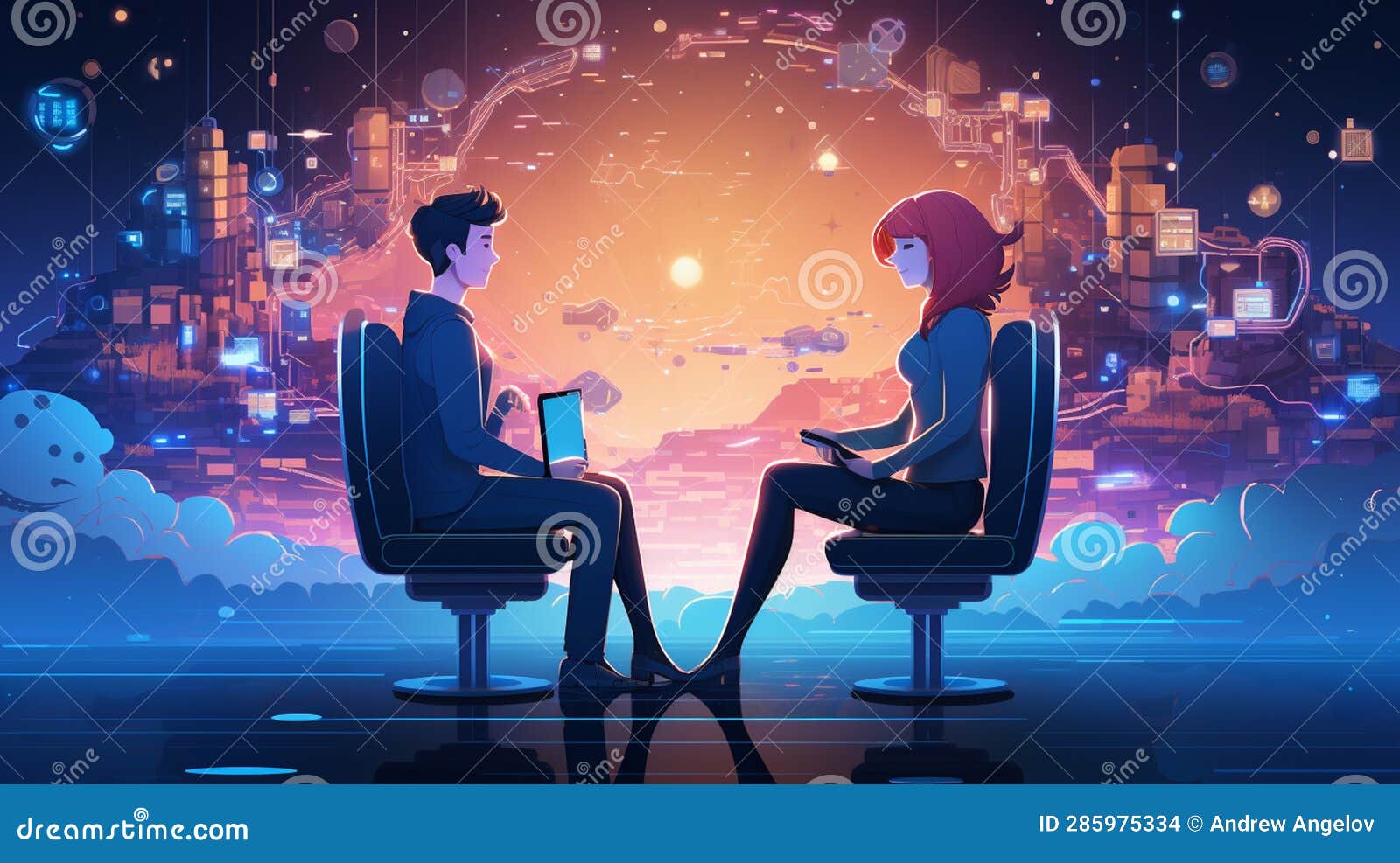 Programmers Working On Computer Program High Quality Photo Stock Illustration Illustration Of