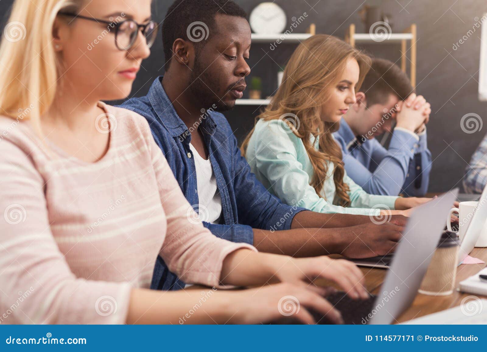 Programmers Working in Software Developing Company Stock Image - Image of communication ...