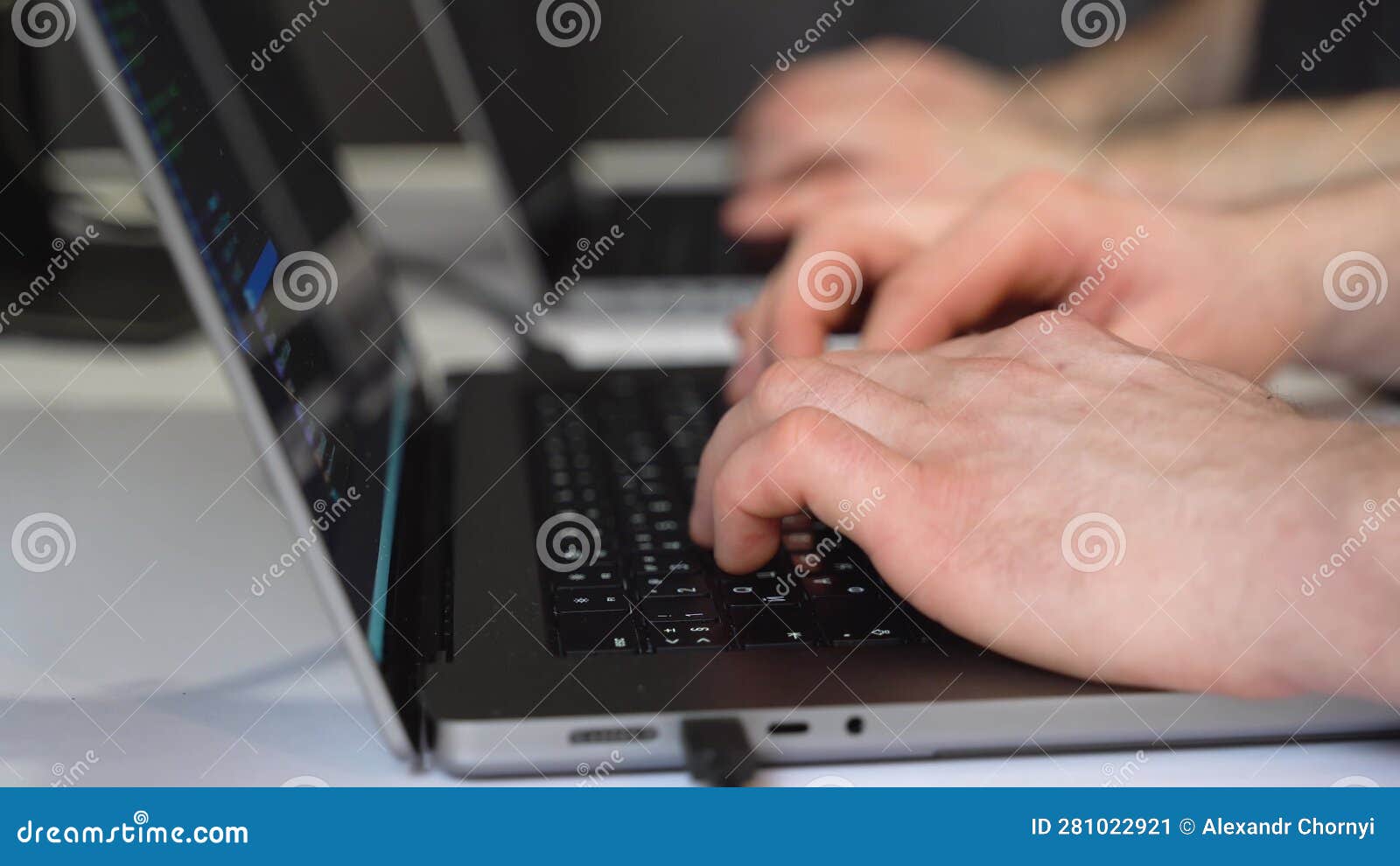 Programmers Working Together in a Team Stock Video - Video of fingers ...