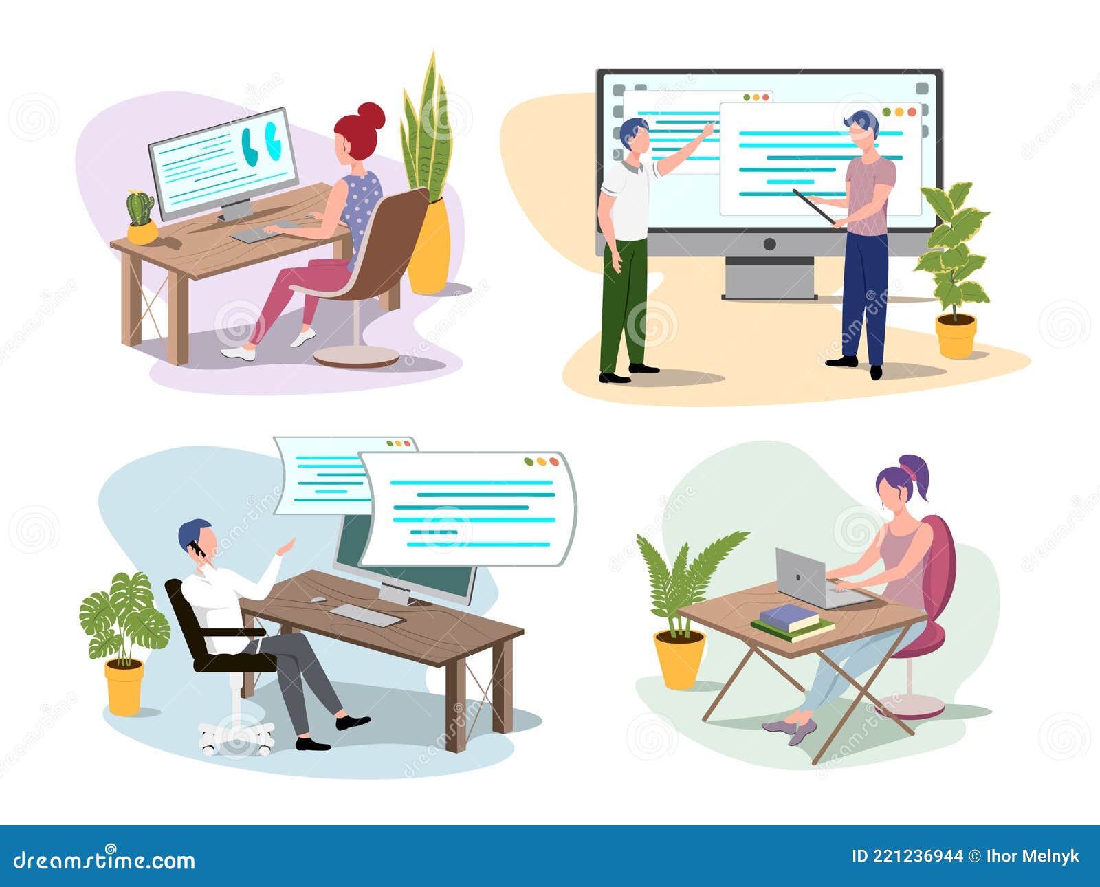 Programmer Develops Program Code, Illustration. Generative Ai Royalty-Free Cartoon ...