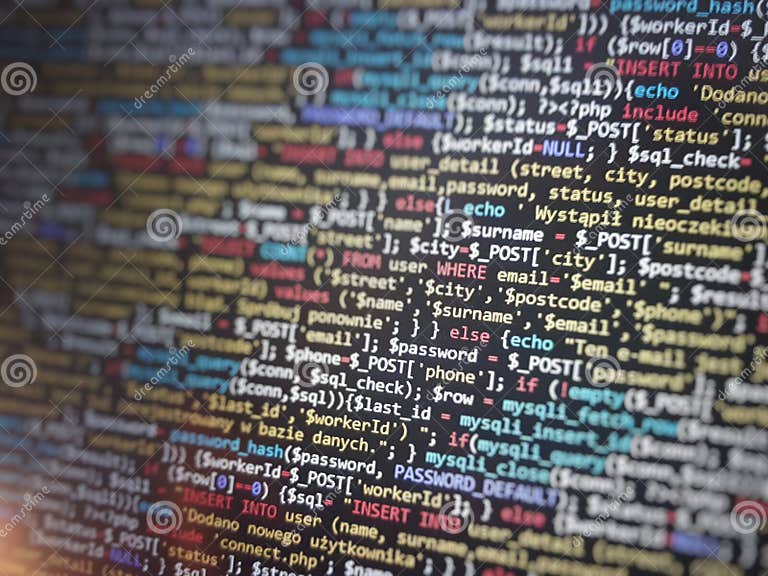 Programmieren Von PHP Auf Laptop-Bildschirm Programmcode PHP HTML CSS ...