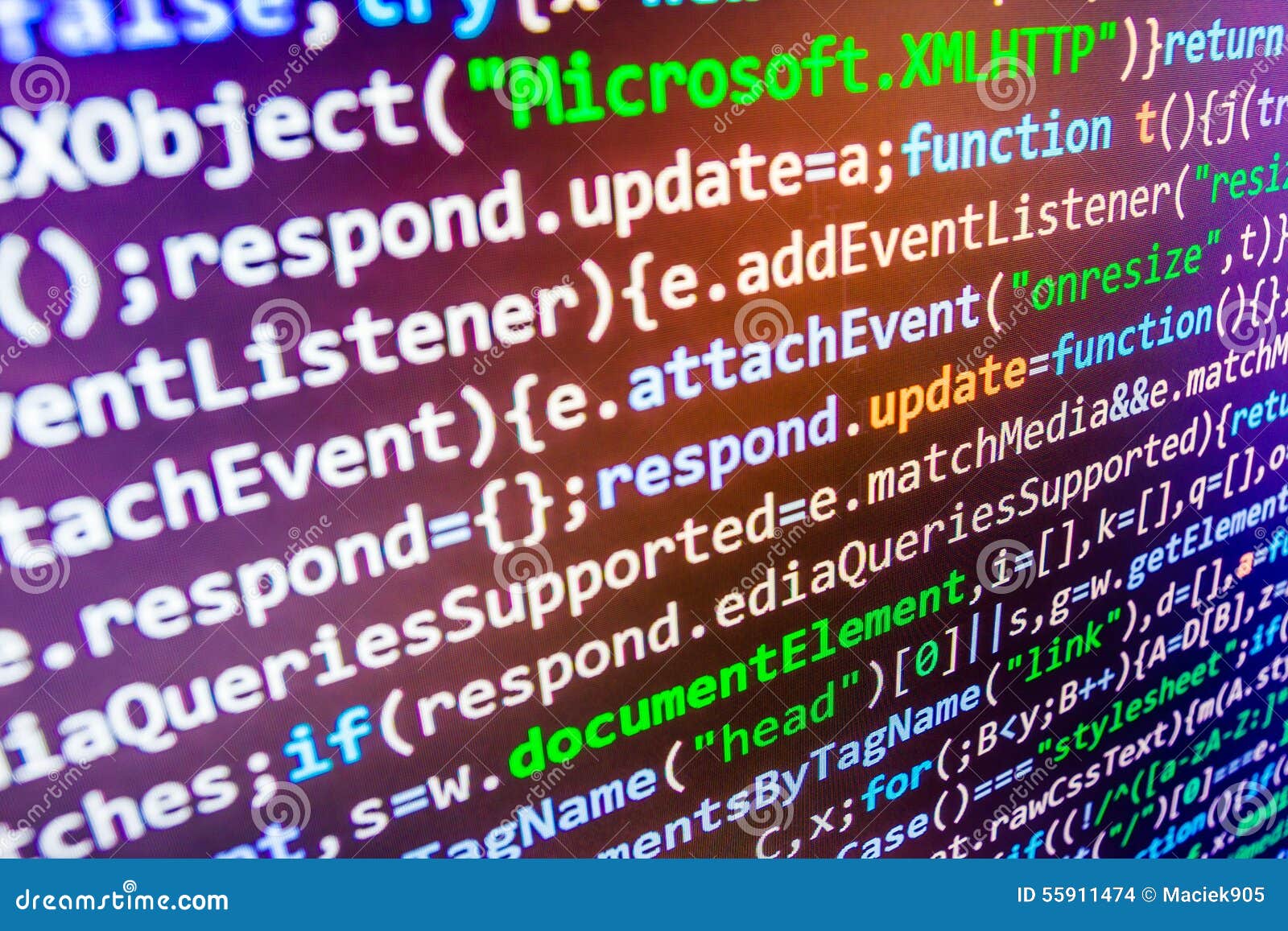 Programmierungskodierungsquellcodeschirm Stock Abbildung - Illustration ...