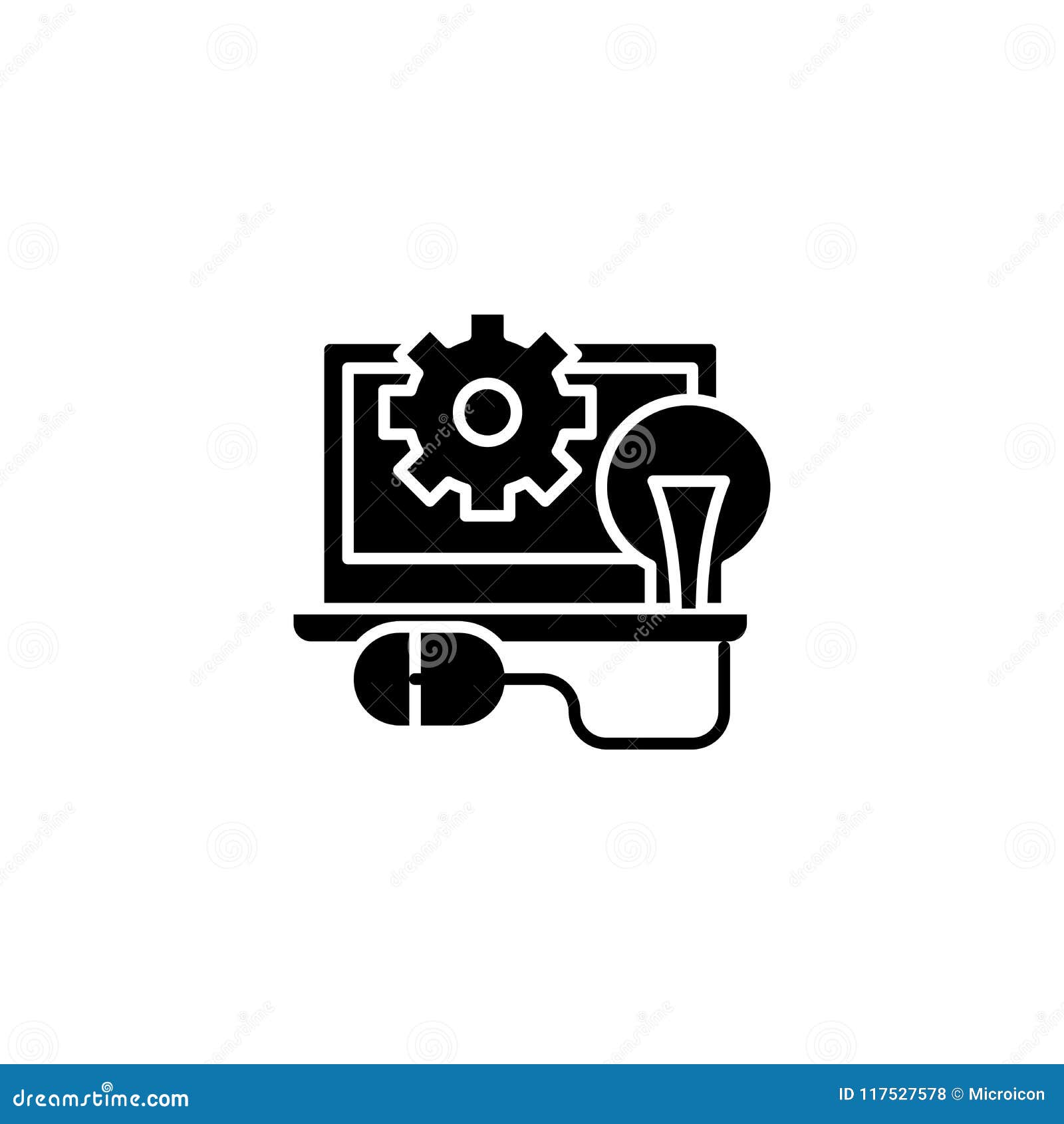 Programming Black Icon Concept. Programming Flat Vector Symbol, Sign ...