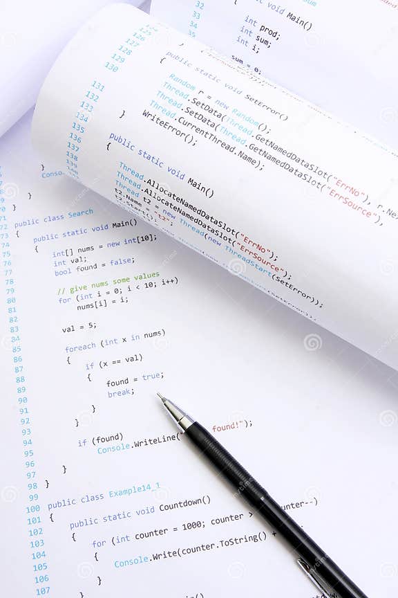Programming code stock photo. Image of printed, program - 19933252