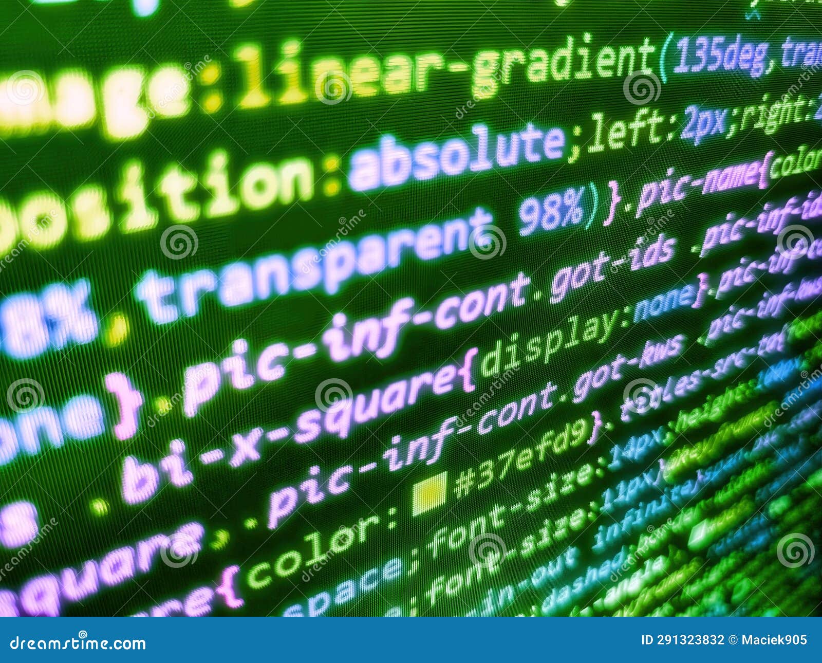 Programming Code Abstract Background Screen of Software. Abstract Screen of Software Stock Photo ...