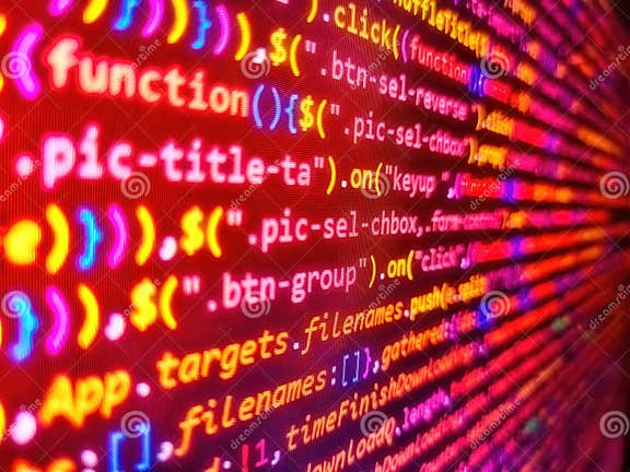 Programming Code Abstract Background Screen of Software. Computer Program. Software Development ...