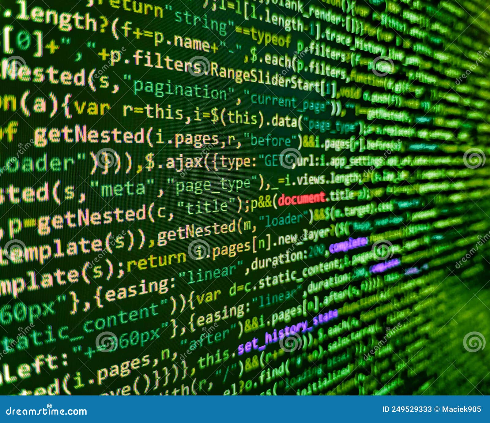 Programming Code Abstract Background Screen Of Software Database Bits Access Stream
