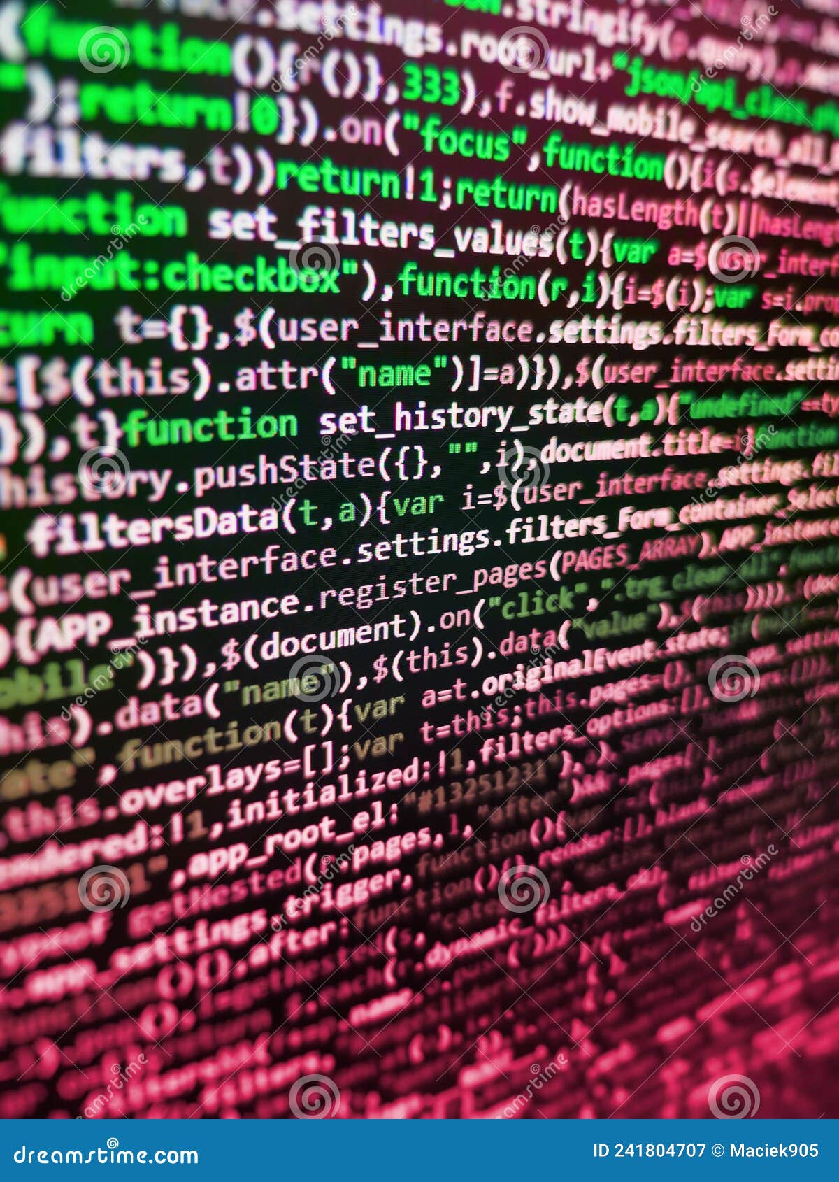 Lines Of Html Code Visible Programmer Typing New Lines Of Html Code Html Code On Lcd Screen