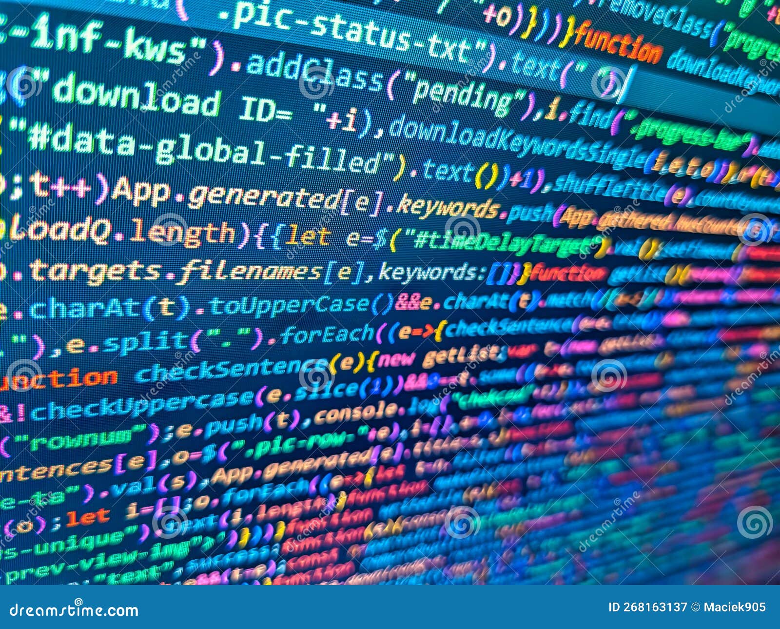 Programming Code Abstract Company Office. Software Development. Young ...