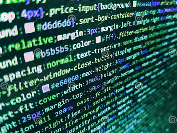 Programming Code Abstract Screen Of Software Developer Binary Computer