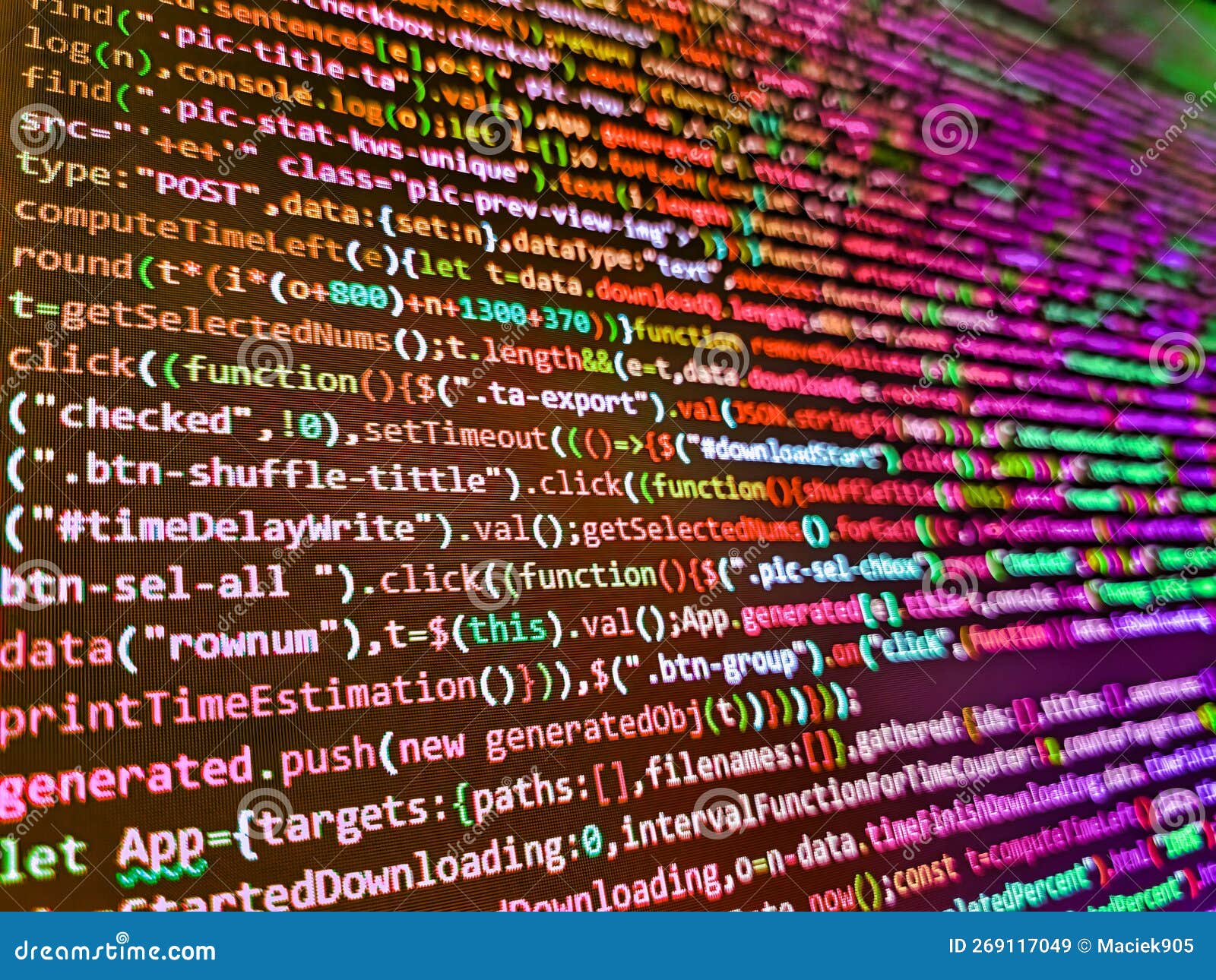Programming Code Abstract Screen of Software Developer. it Business. Developer Working on ...