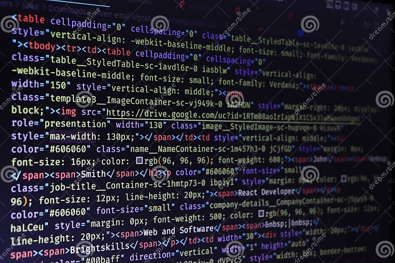 Programming Code Abstract Screen Of Software Developer Computer Script