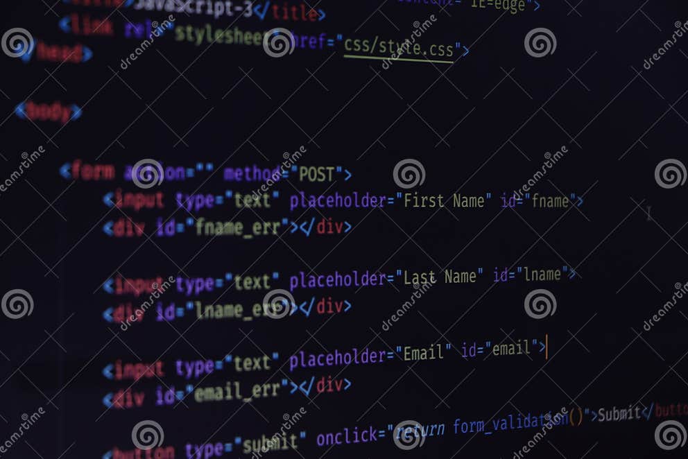 Programming Code Abstract Screen Of Software Developer Computer Script 1107