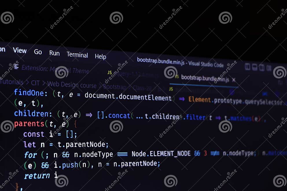 Programming Code Abstract Screen of Software Developer. Computer Script Stock Image - Image of ...